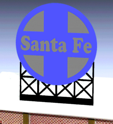 Miller Engineering ~ HO or O Scale ~ Santa Fe Animated Neon Billboard ...