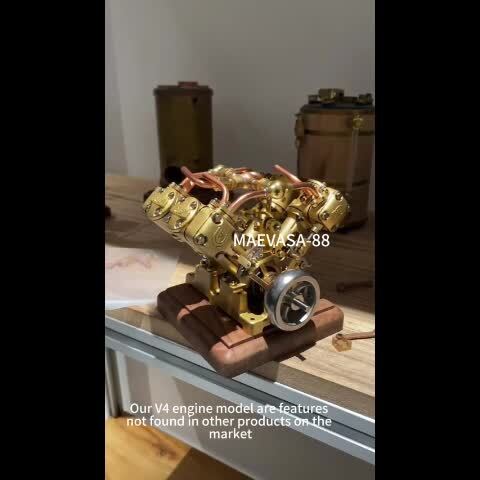 NEW 4-Cylinder Steam Engine Model Kit for Adult Running Smoothly ...