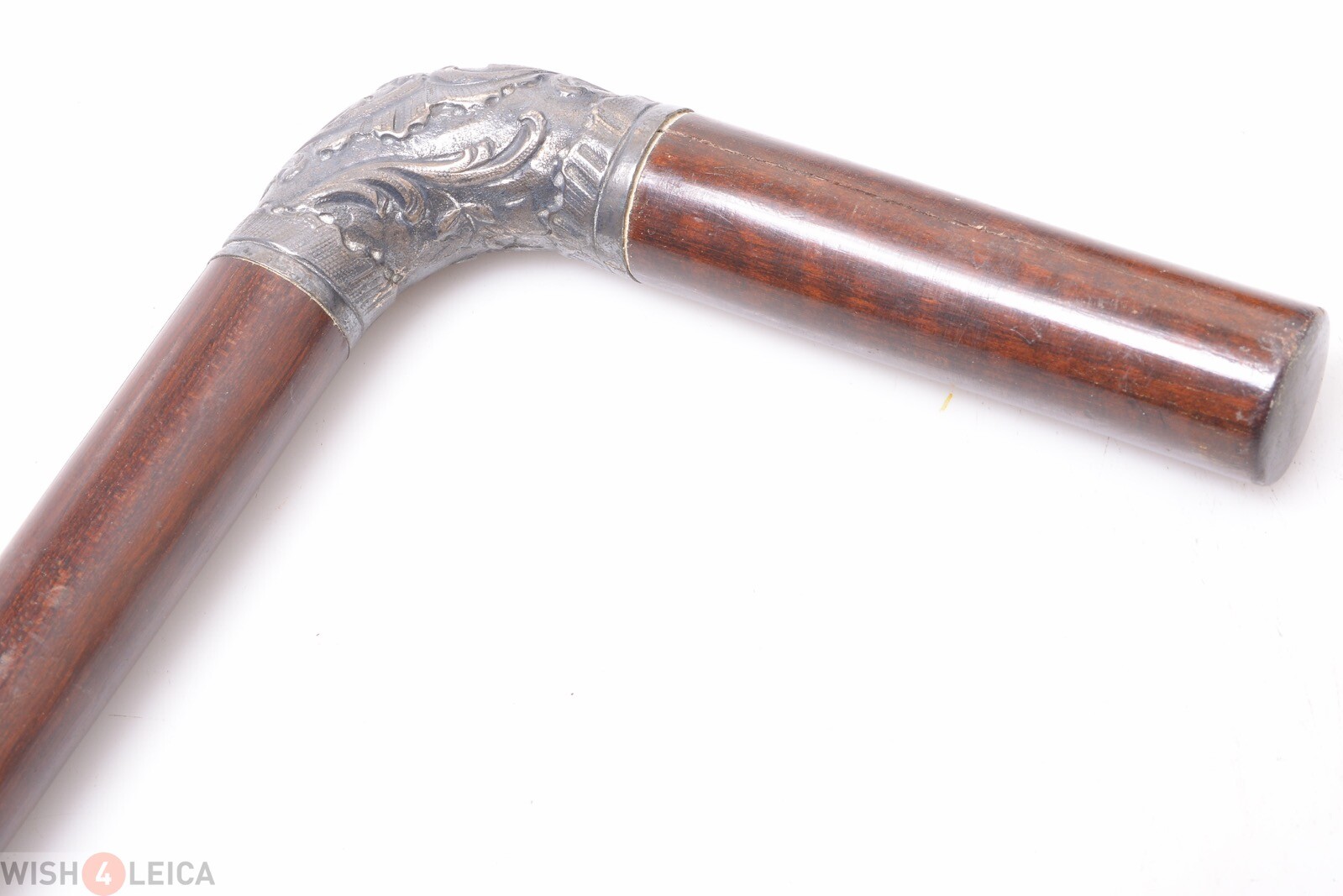 ANTIQUE CANE WALKING STICK VICTORIAN SILVER HALL MA… - Gem