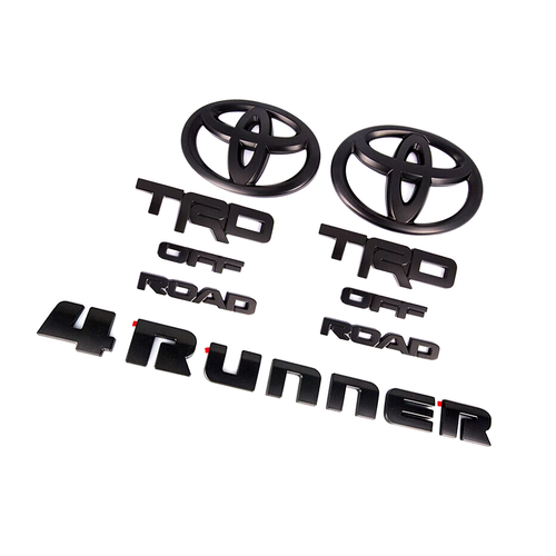 2010-2022 TOYOTA 4RUNNER TRD OFF ROAD BLACKOUT EMBLEM OVERLAY KIT ...