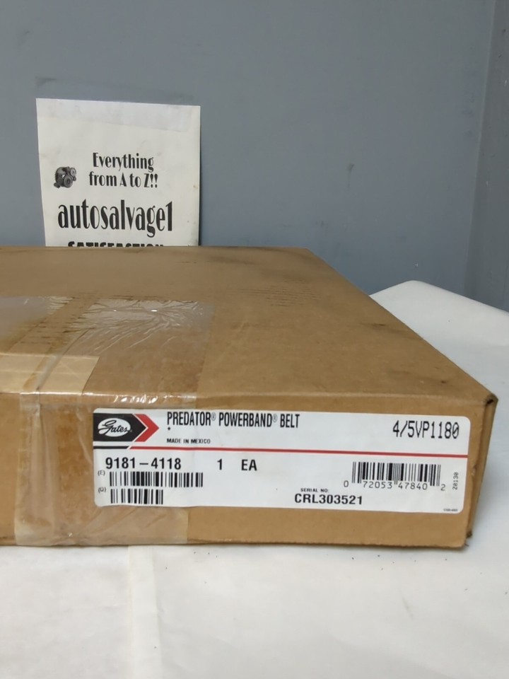 GATES,4/5VP1180,PREDATOR POWERBAND BELT 5 SECTION 4 BAND NOS | eBay