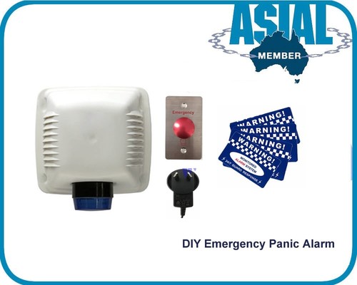 DIY Emergency Panic Alarm siren strobe button control blue light dummy ...