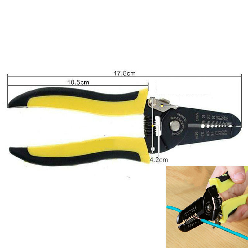 Wire Striper Cable Striper Cutter Stripper Crimper Pliers Pro ...