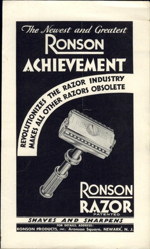 1931 PAPER AD Ronson Safety Razor ABC Liberty Washing machine Altorfer ...