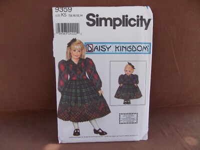 Simplicity Childs Dress & 18" Doll Dress Sizes 7-14 Uncut Pattern 8259 ...