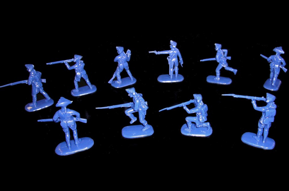 Rev War Colonial Infantry ARMIES IN PLASTIC Marx playset 54mm ...
