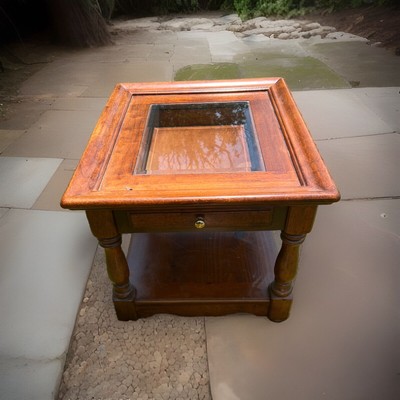 Vintage Curio Side Table | eBay