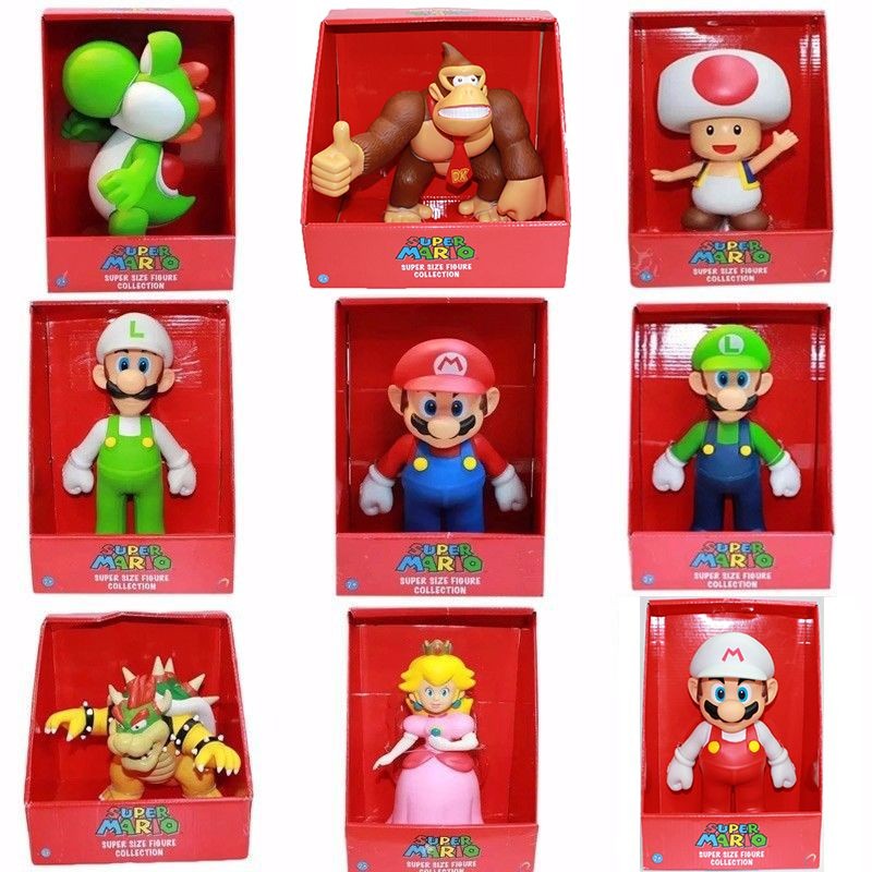 Classic Appeal 9-inch High Quality Super Mario Bros Action Figures Toys ...