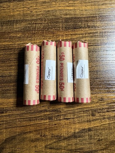 Copper Pennies Pre 1982 - Lot Of 4 Rolls (200 Pennies) - Stack Copper ...