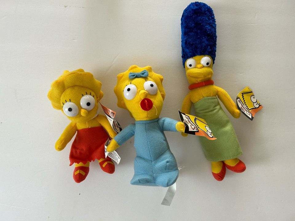 Set of 6 The Simpsons Bart Homer Marge Lisa Maggie Plush Toys | eBay