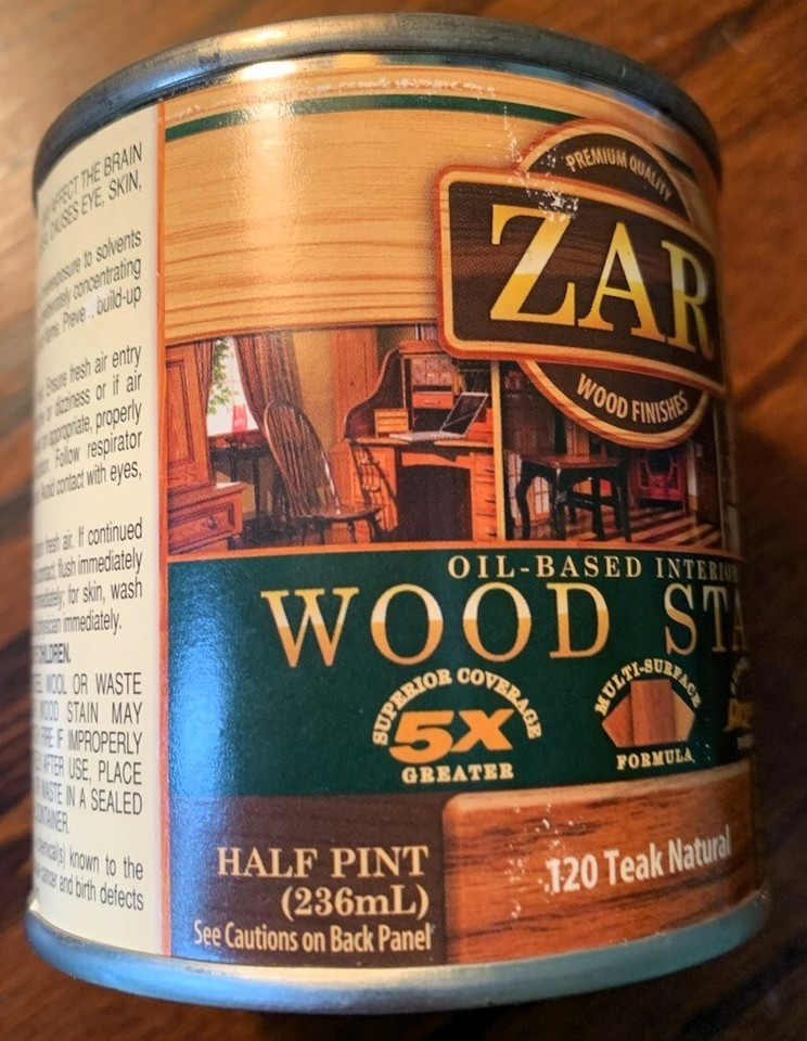 Zar Interior Stain 120 TEAK NATURAL 1/2 pint | eBay