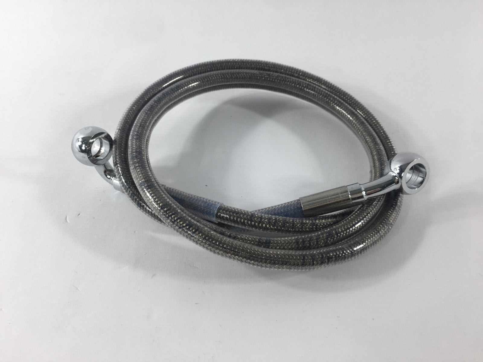Harley FXST Extended 4" Brake Line Steel Braided | eBay