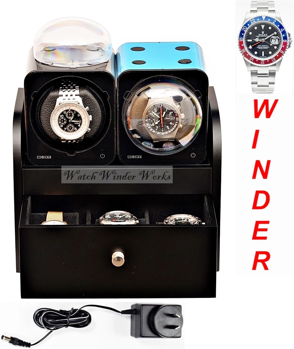 BOXY Fancy Brick Single Automatic Watch Winder - Red (with Adapter) - 腕 ...