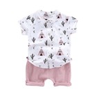 Toddler Kids Baby Boys Casual Cartoon Short Sleeve Tops +Shorts Outfits ...