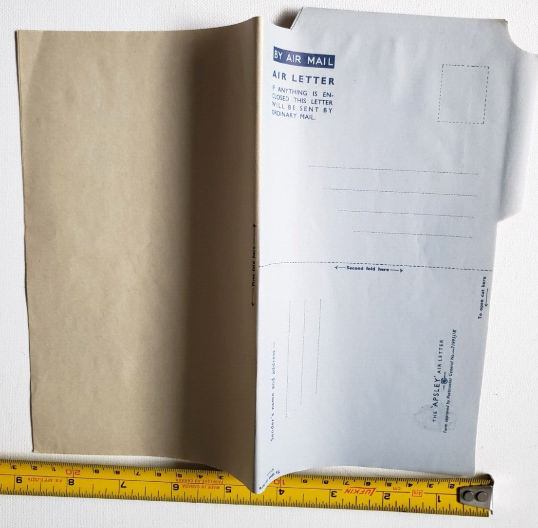 Vintage APSLEY Air Letter CANADIAN PACIFIC CP Liner EMPRESS of SCOTLAND ...