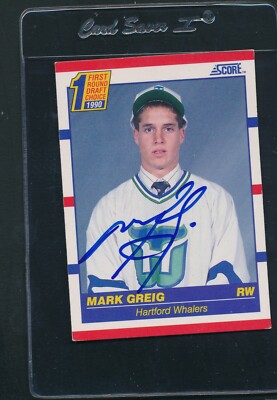 1990/91 Score #431 Mark Greig Whalers Signed Auto *B1530 | eBay