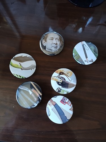 Doug Marcaida Knives Kukri Weapons 2 1/4" Button Pin Set 6 New Minted ...