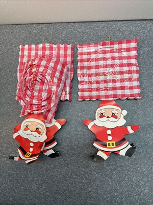 Vintage Santa Christmas Garland Bouncing Spring Effect Holiday Decor ...