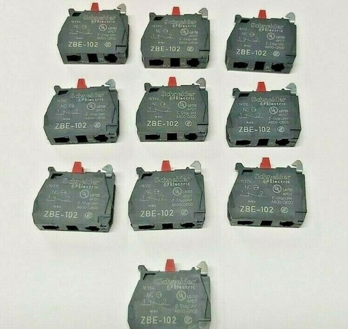 Lot of 10 pcs. Schneider Electric ZBE-102 Switch Contact Block N/C | eBay