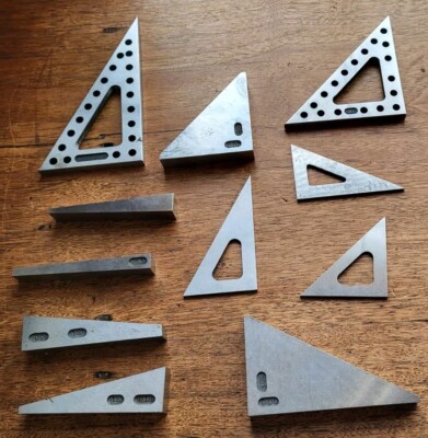 (11) Miscellaneous Vintage Machinist Angle Blocks Plates Triangles ...