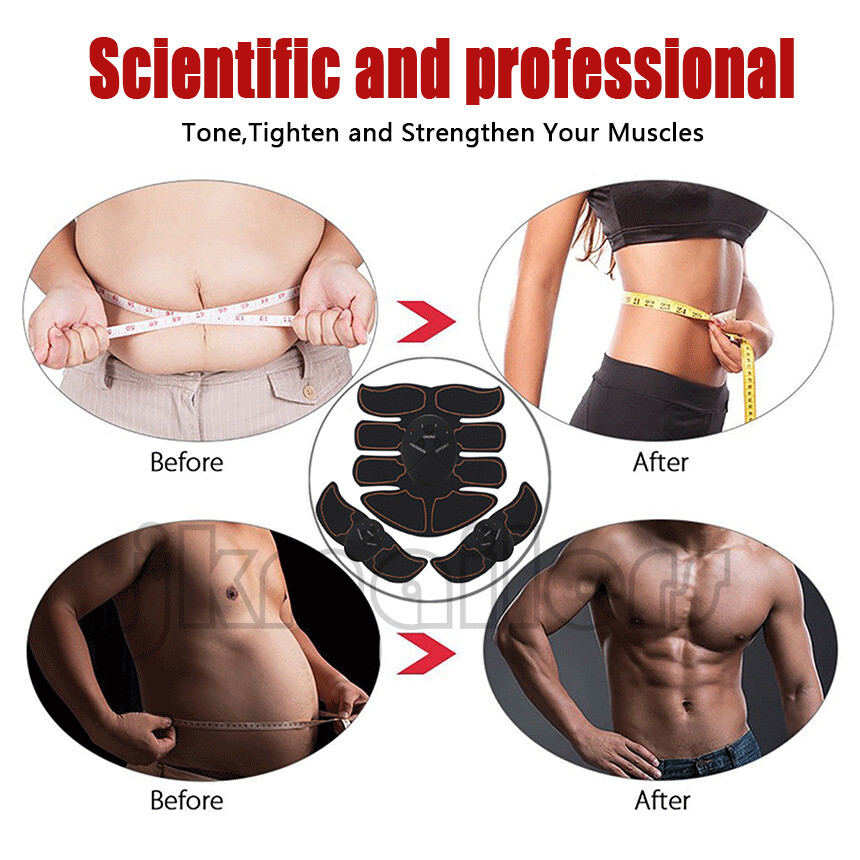 Electric Muscle Toner Machine ABS Toning Belt Simulation Fat Burner ...