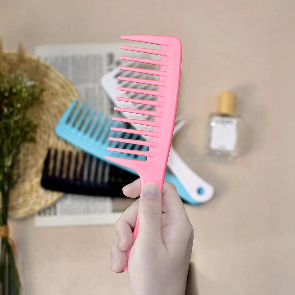 4PCS Wide Tooth Hair Comb for Curls Women - Large Hair Detangling Combs ...