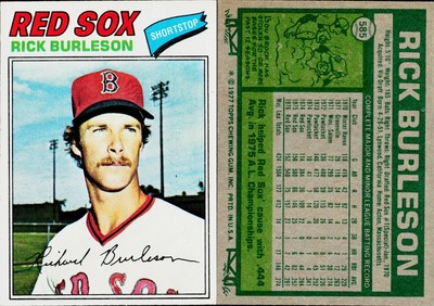 1977 Topps Baseball Card #585 Rick Burleson Boston Red Sox | eBay