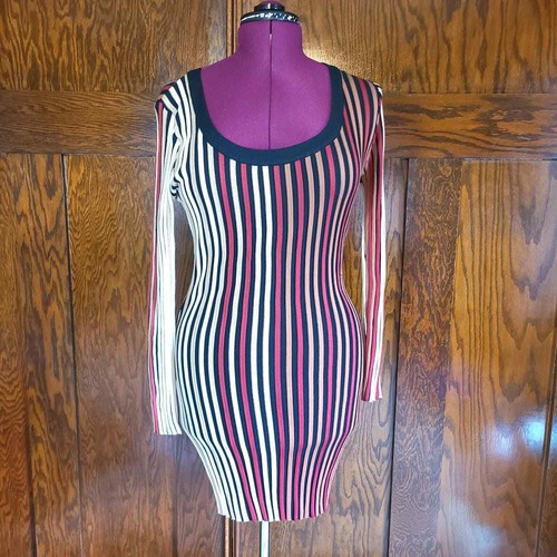 Almost Famous Dress Womens Size Large Raised Ribbing Ombre Rayon Blend ...