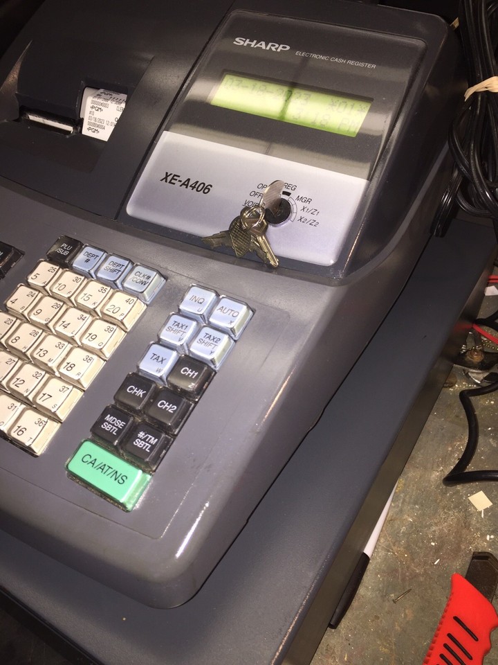 Sharp XE-A42S Cash Register Dual Printer! Great Conv Store! Includes Programming | eBay