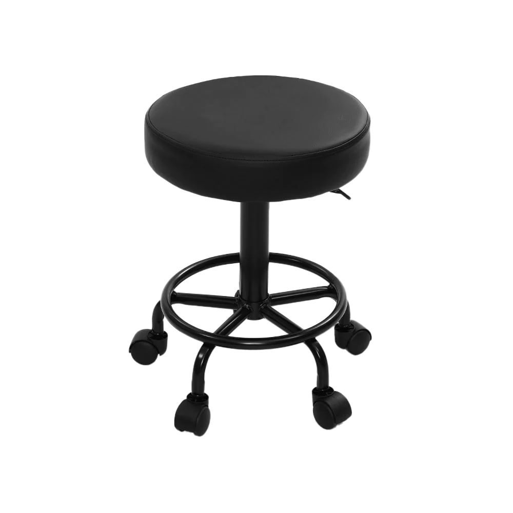 Artiss 2X Salon Stool Swivel Round Barber Hair Bar Stools Hydraulic ...