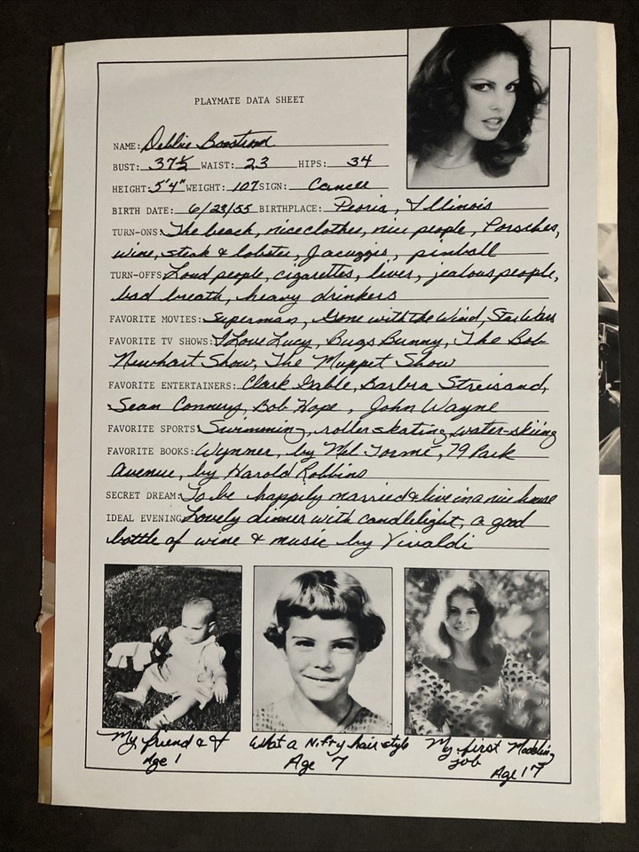 DEBBIE BOOSTROM, Miss August, 1981, Vintage Centerfold only, Adult ...