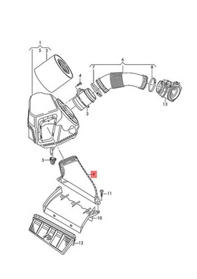 Genuine AUDI A6 Avant S6 quattro A6L A7 Sportback Intake Air Duct ...