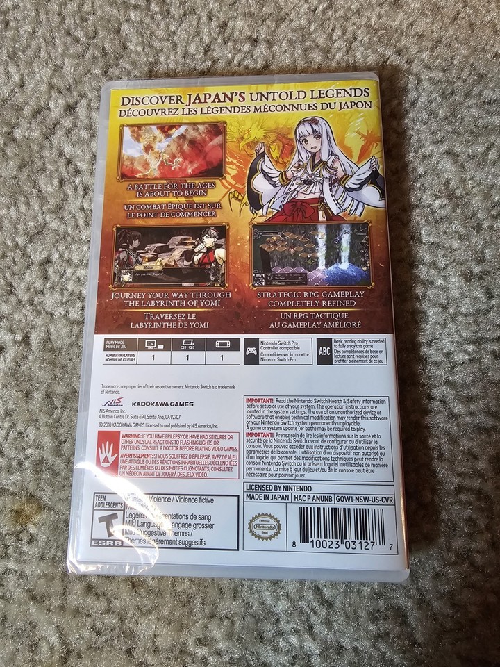 God Wars : The Complete Legend (Nintendo Switch, 2018) NEW SEALED ...