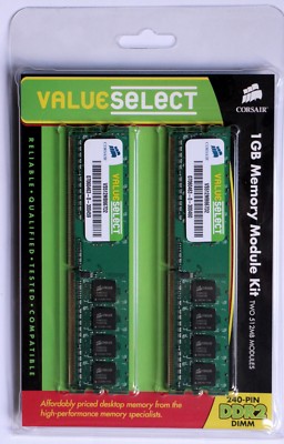 (08) NEW! (old stock) DDR2 RAM 1 GB (2x512mb) Value Select | eBay UK