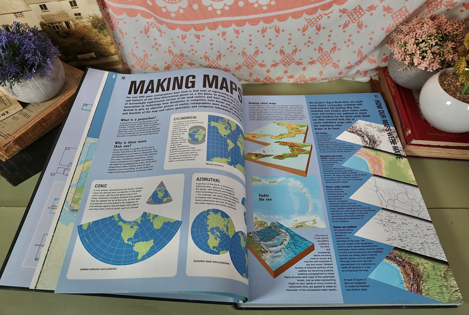 Vintage Book Readers Digest World Atlas Book | eBay UK