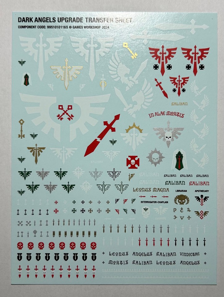 [BITS] Dark Angels New 2024 Upgrades - Bits / Parts - Warhammer 40K ...