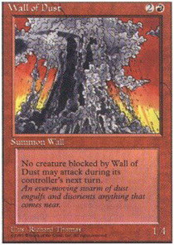 Heavy Play, English MTG Regular Wall of Dust 4th Edition Magic the ...