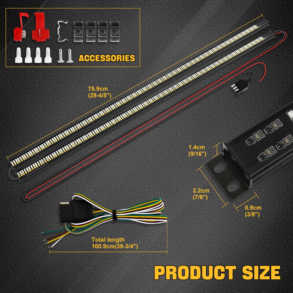 For Ford F-150 F-250 F-350 LED 60" Tailgate Light Bar Turn Signal ...