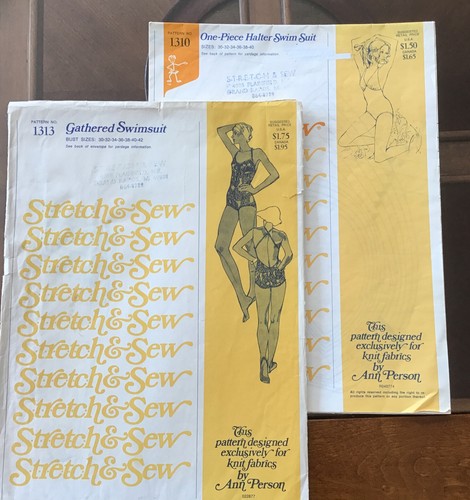 TWO Stretch and Sew SWIM SUIT PATTERNS #1310 & 1313 Multi Sized | eBay
