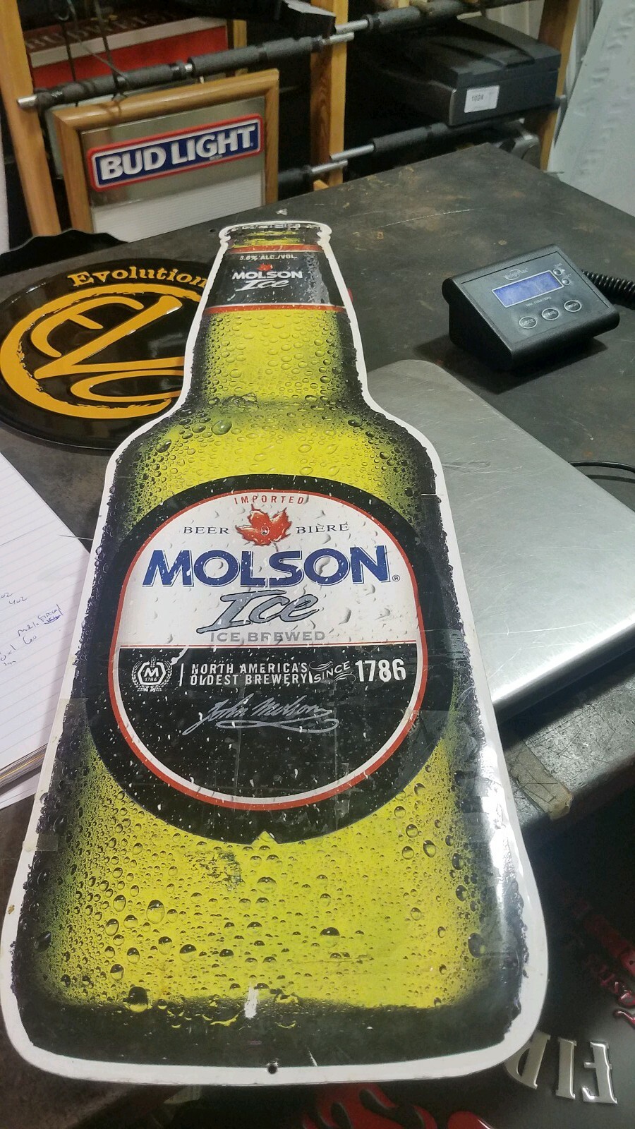 Molson Ice Tin Sign Bottle | eBay