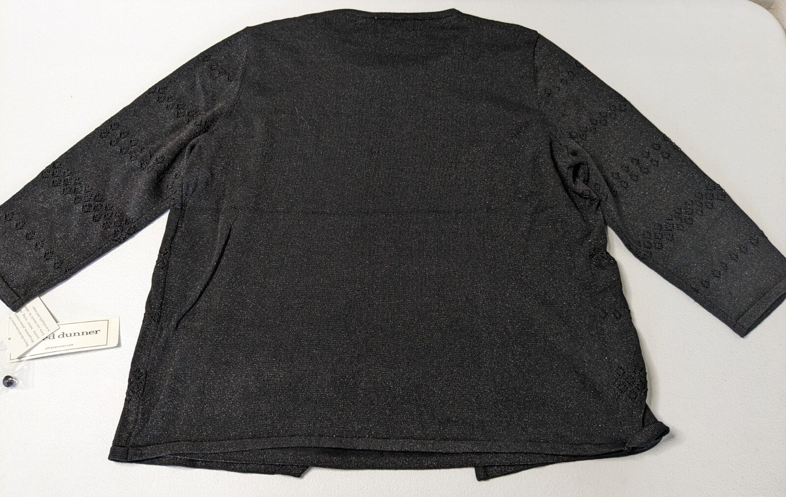 Alfred Dunner Layered Top Black Embellished Classics 3 4 Sleeve Women alfred-dunner-layered-top-black-embellished-classics-3-4-sleeve-women