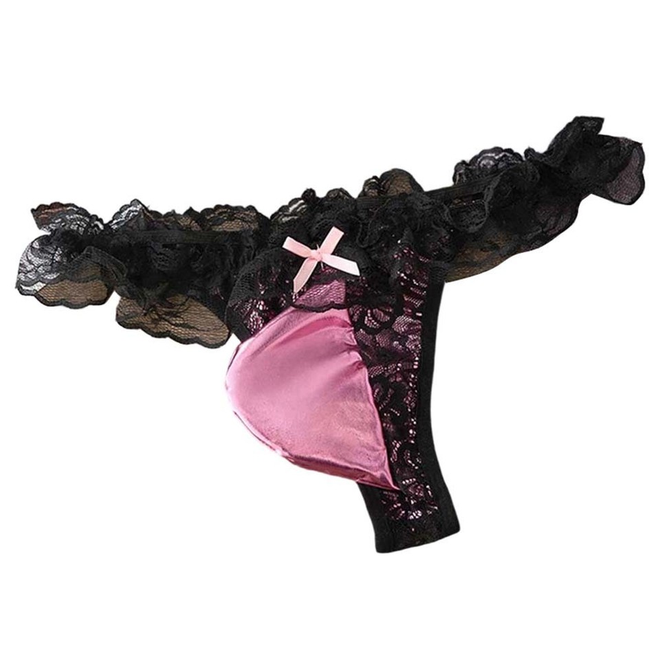 Bulge Pouch Men Thong Trim Patchwork Underpants Design Polyester ...