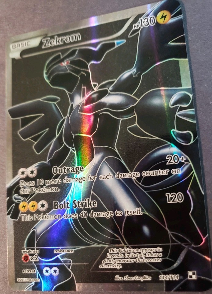 ZEKROM 2011 POKEMON BLACK & WHITE BASE SET ULTRA RARE 114/114 Light ...