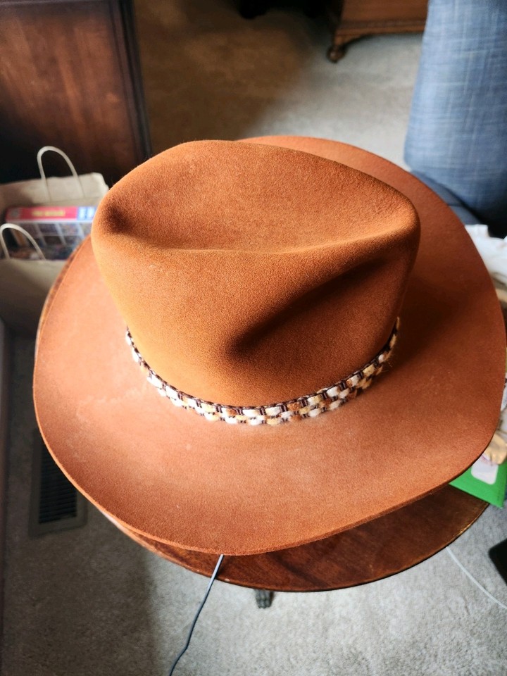 Vintage 1978 Resistol Stagecoach Cowboy Hat Beaver Fur Felt - Rust ...