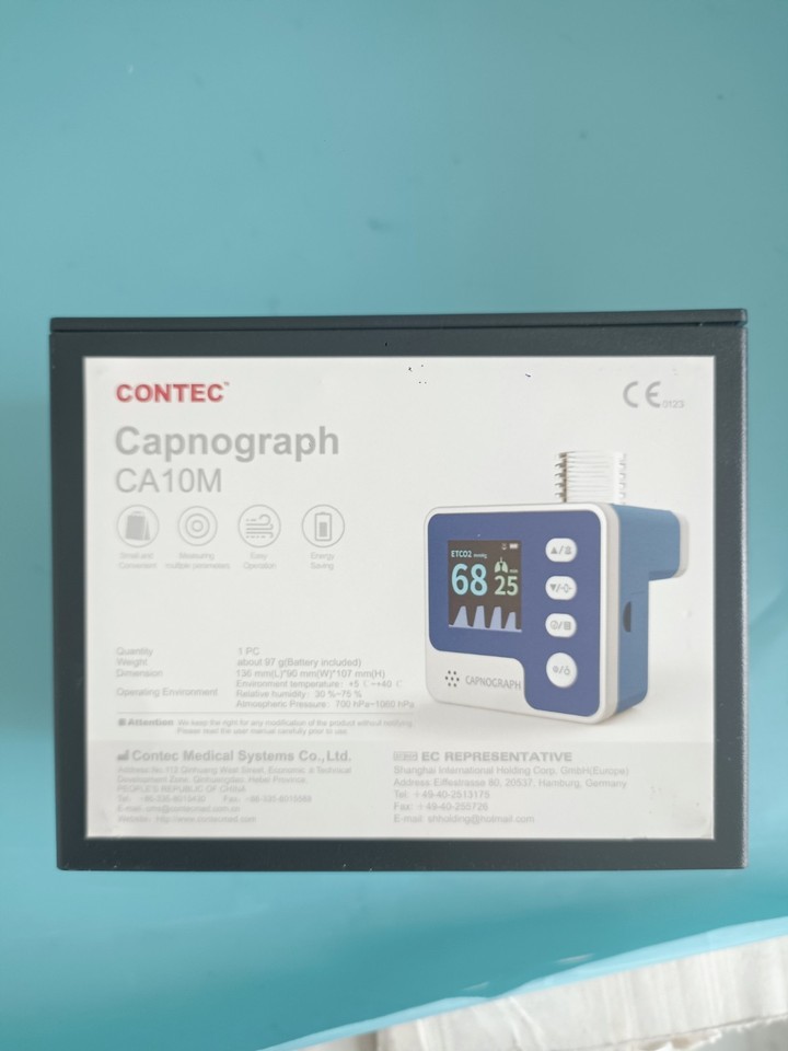 CA10M Mainstream End-tidal Capnograph ETCO2 Respiration Alarm Monitor ...