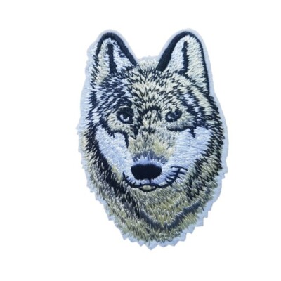 Wolf animal Iron On Patch Sew on Embroidered transfer High Quality Snow ...