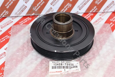 Toyota Genuine 1340875030 Pulley Crankshaft 13408-75030 OEM | eBay