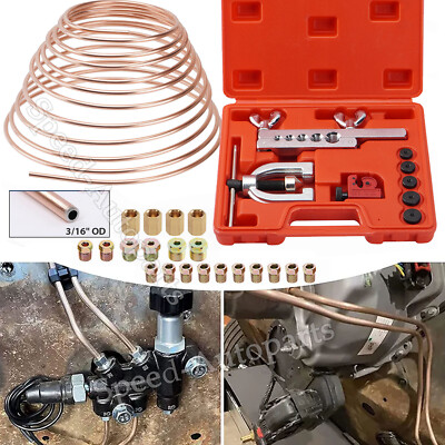 Brake Lines Repair Kit Copper Pipe Flaring Tool Cutter Bender 3/16 ...