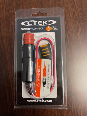 CTEK 56263 Comfort Connect Plug Easy to Fit Adapter Through the 12V Cig ...