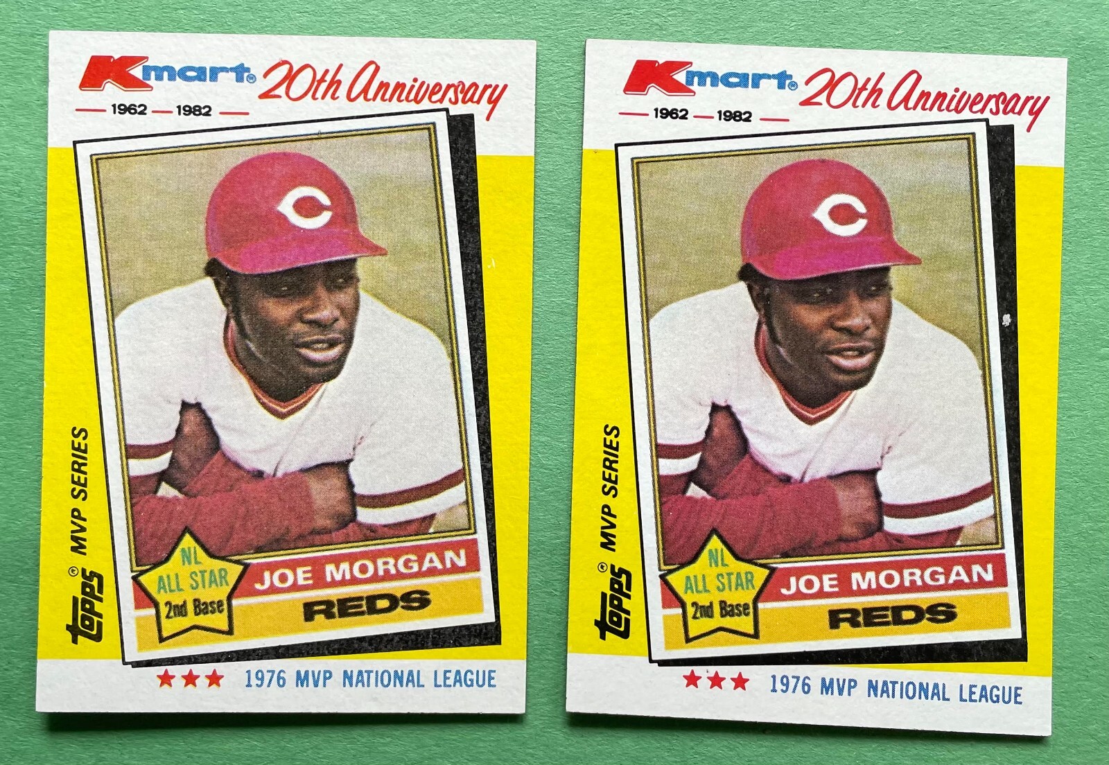 1982 Topps Kmart MVP Series Joe Morgan HOF Lot of 2 Cincinnati Reds | eBay